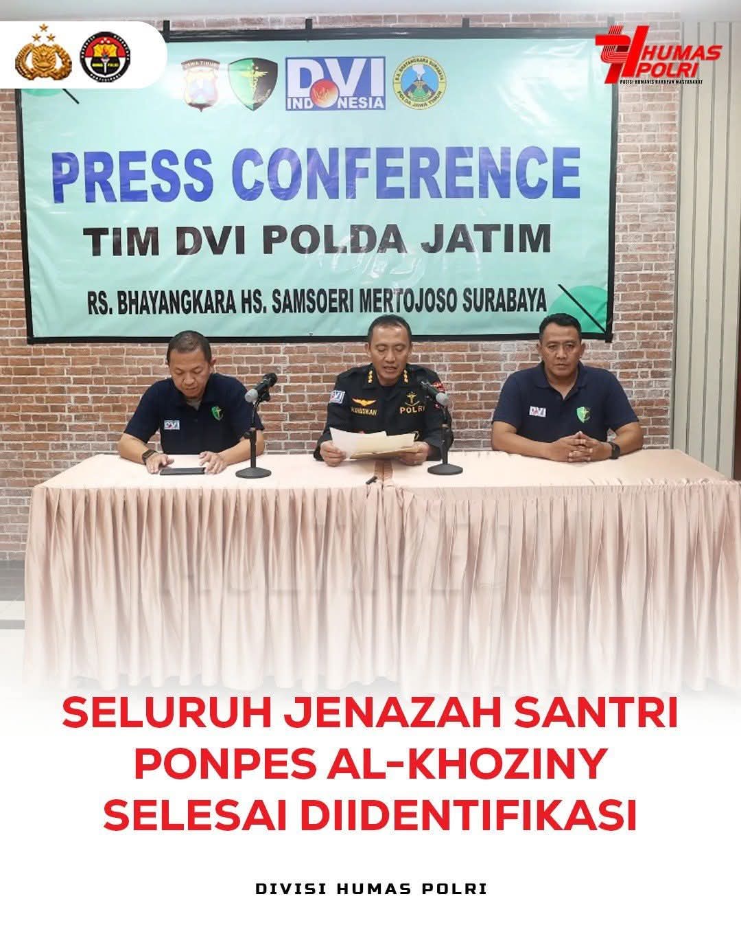 Polri melalui Tim Disaster Victim Identification (DVI) Polda Jawa Timur ...